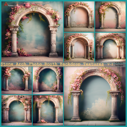 Second Life Marketplace - Stone Arch Backdrop Textures